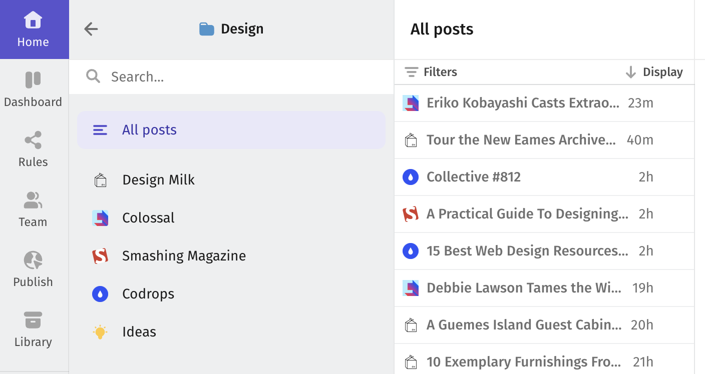 Customising post lists - Feeder Help