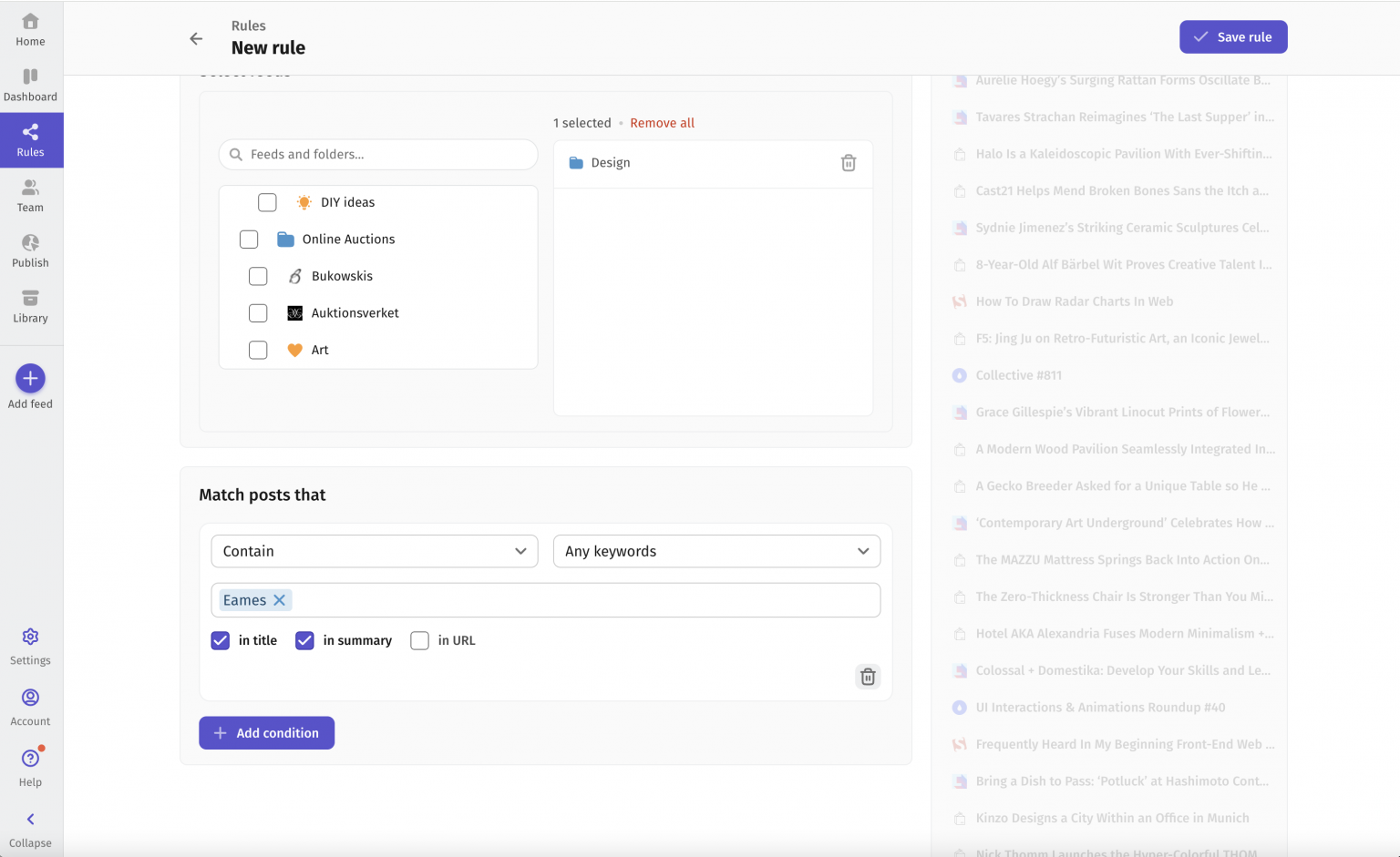 Automatically post news to Slack - Feeder Help